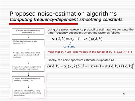 ppt a noise estimation algorithm for highly non stationary