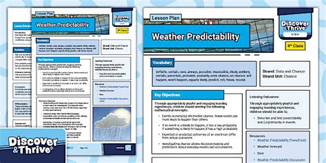 Weather Predictability Lesson Plan Teacher Made Twinkl