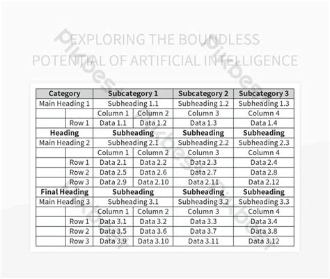 인공 지능 로고 벡터 Excel 템플릿 무료 다운로드 Pikbest