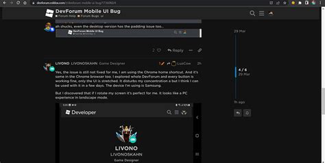devforum mobile ui bug forum bugs developer forum roblox