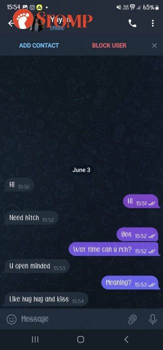 First And Last Time Woman Gets Sexual Propositions From Telegram Hitch Driver Singapore News