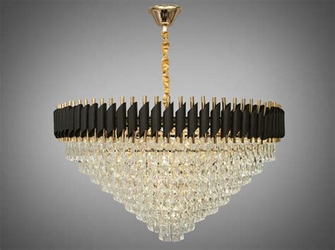 Сучасна кришталева люстра 201202 1000bk S Gold — ціна 12870 грн у каталозі Люстри Купити товари