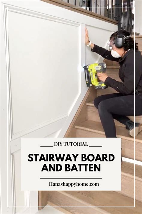Entryway Wall Board And Batten Hanas Happy Home Board And Batten Stairway Board And Batten