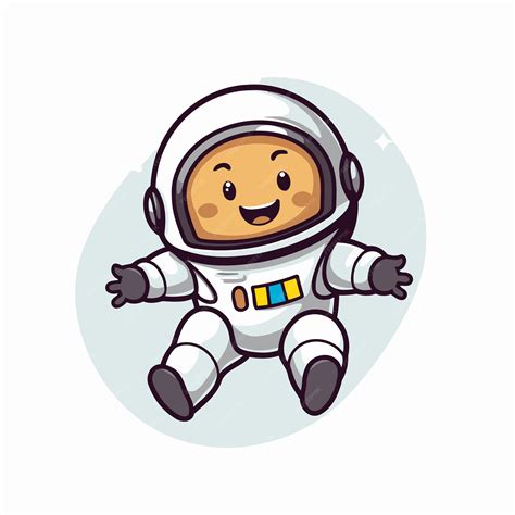 premium vector cute astronaut cartoon character vector illustration