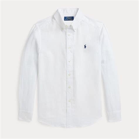 폴로랄프로렌polo Ralph Lauren 폴로 랄프로렌 긴팔 린넨 셔츠 보이즈 하버 아일랜드블루 트렌비