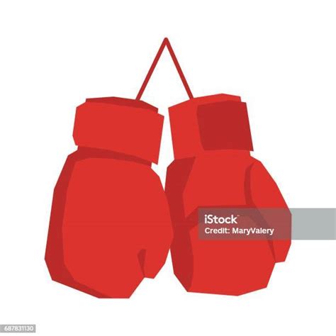 빨간 권투 장갑 절연입니다 흰색 바탕에 스포츠 액세서리 가죽에 대한 스톡 벡터 아트 및 기타 이미지 가죽 격투기 경쟁 Istock