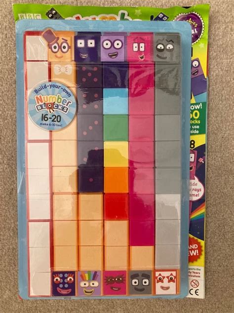 Cbeebies Magazine Issue 12 Numberblocks 20 25 Building Blocks Toys July 2022 £16 13 Picclick Uk