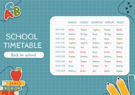 Grid Patterned School Menu Template With Playful Icons — Kapwing