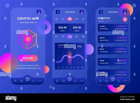 Cryptocurrency Neumorphic Elements Kit For Mobile App Bitcoin Mining Hi