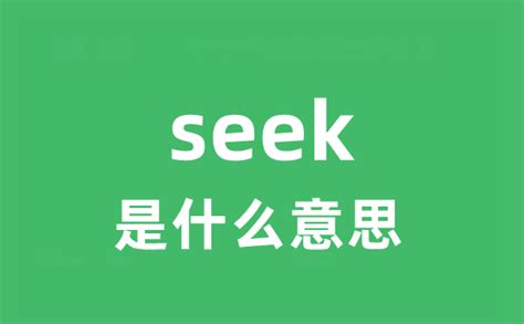 seek是什么意思 seek怎么读 中文翻译是什么 学习力