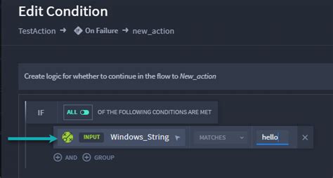 Configure Inputs In Condition Expressions
