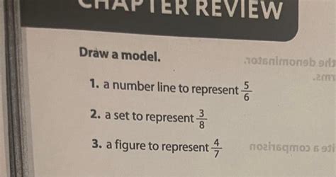 Solved Draw A Model A Number Line To Represent A Chegg
