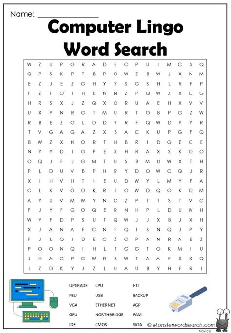 Computer Lingo Word Search Free Printable Word Searches Word Search Printables Lingo