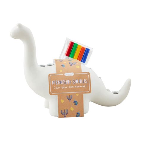 Mud Pie Color Me Menorah Saurus Set