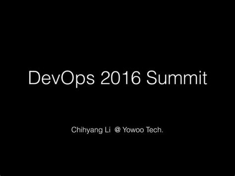 devops 2016 summit ppt