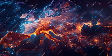 Premium Photo Mapping Telecommunication Data Transfer Networks And Premium Photo Mapping Telecommunication Data Transfer Networks And