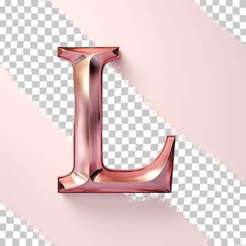 Premium Psd A Pink L With A Pink Background And The Letter L On It