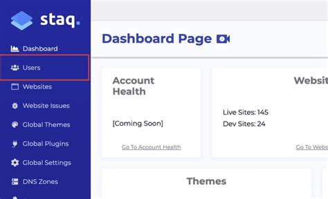 user access to staq platform managed wordpress hosting platform