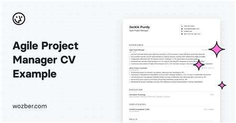Agile Project Manager CV Example