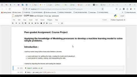 Peer Graded Assignment For Machine Learning On Coursera Youtube