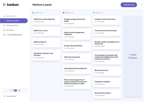 Frontend Mentor Kanban Task Management Web App Using Nextjs Tailwind And React Dnd Coding