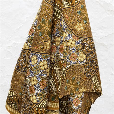 Traditional Padi Field Motif Batik Blue Lee Ann Textiles Sg