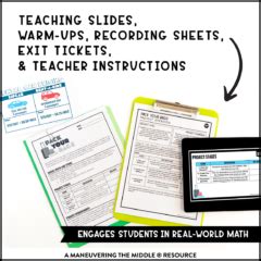 Linear Relationships Algebra 1 Project Maneuvering The Middle