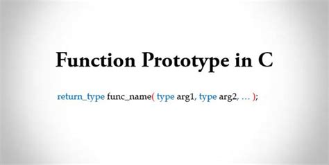 Mayank Negi On Linkedin What Is A Function Prototype In C A Functions Signature Which Consists