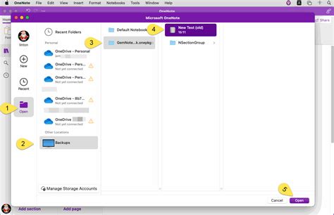 How To Restore Onepkg Package To Backup Of Mac Onenote And Open The