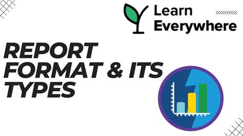 report formats tabular matrix and summary youtube