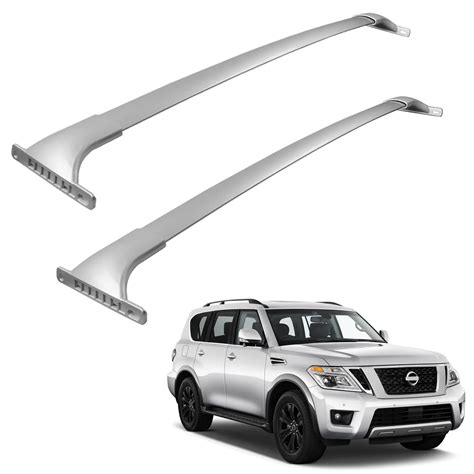 Silver Roof Rack Cross Bars For 2017 2018 2019 2020 Nissan Armada Cros
