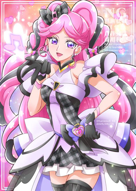 Hanzou Cure Kiss Kimi To Idol Precure Precure Highres 1girl Bare