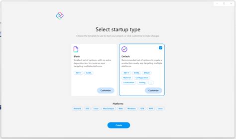 how to create a new solution using uno platform s app template from