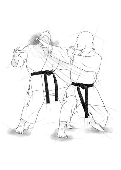 Illustration Für Großdrucke Shuto Uchi Ft Karate
