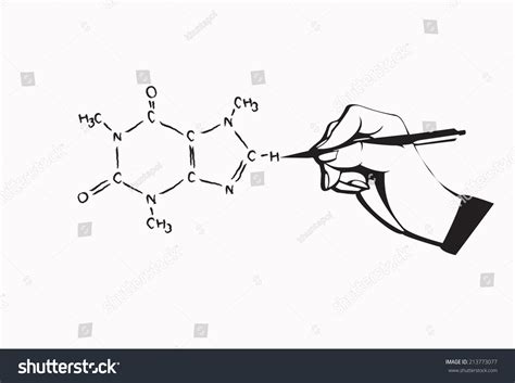 Chemical Structure Drawing Hand Stock Vector Royalty Free 213773077 Shutterstock