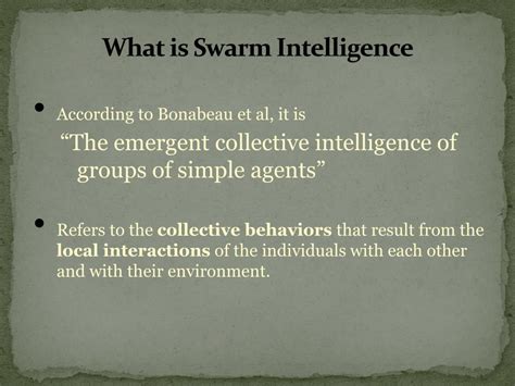 Ppt Swarm Intelligence Powerpoint Presentation Free Download Id 2352706