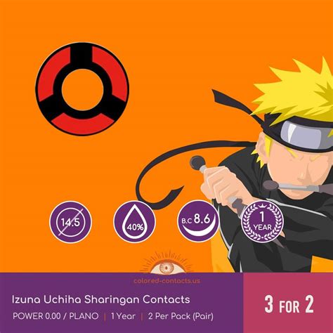 Izuna Uchiha Sharingan Contacts Colored Contact Lenses Colored Contacts Colored