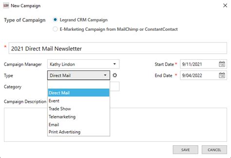 How To Use Legrand CRM Campaigns Legrand CRM Knowledge Base