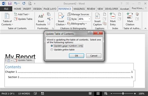 How To Modify Format Table Of Contents Word Kupna