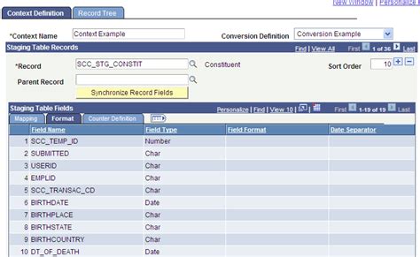 Setting Up Context Definitions
