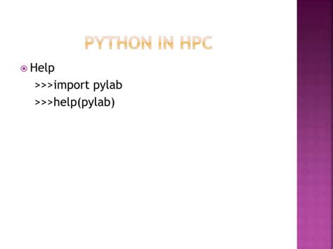 Role Of Python In Hpc PPT