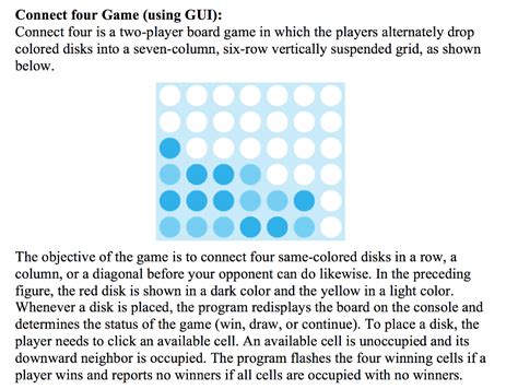 Solved Connect Four Game Using Gui Connect Four Is A