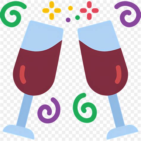 Champagne Cheers Clinking Glasses With Confetti Png 2048x2048px