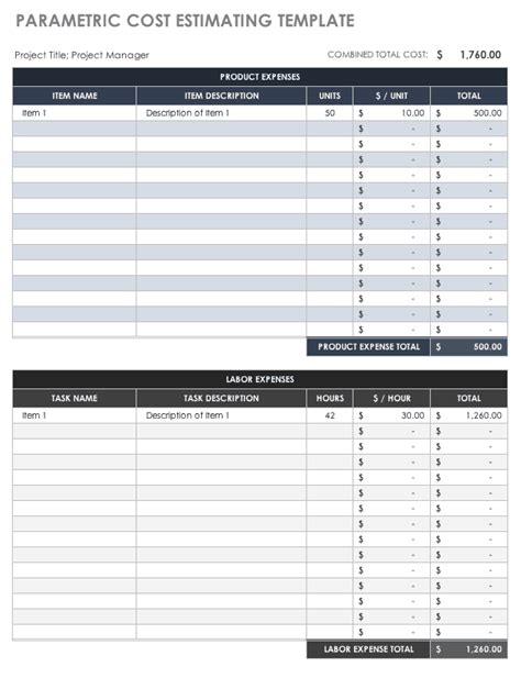 Excel Estimating Template Excel Estimating Template