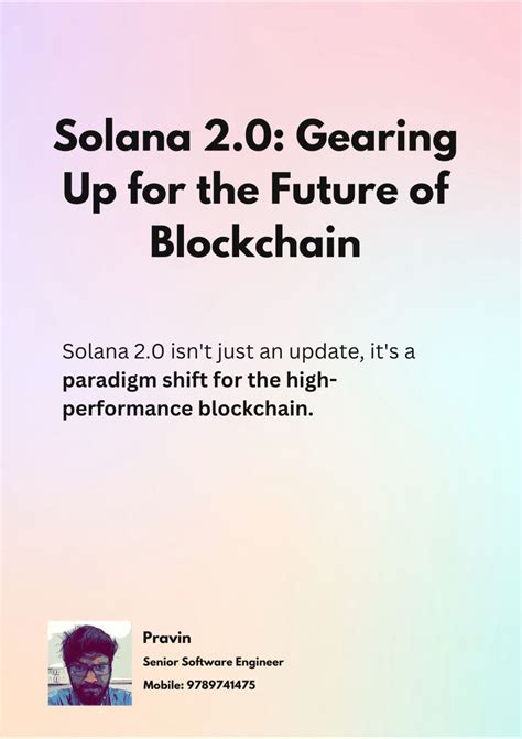 Pravin Raj On Linkedin Solana Solana2 Blockchain Crypto Future