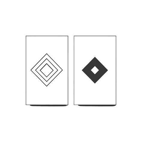 two geometric shapes one outline one filled premium ai generated vector