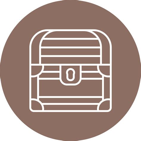 Treasure Chest Line Circle Background Icon Vector Art At Vecteezy