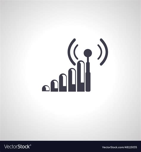 Gsm Icon Mobile Phone Bar Status Set Royalty Free Vector