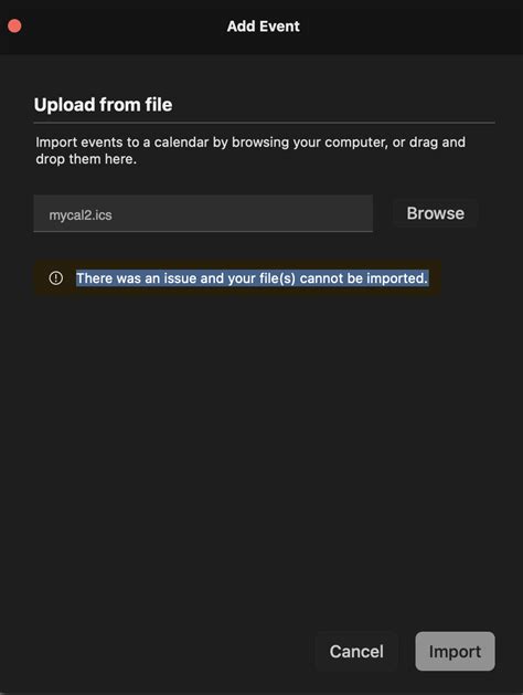 Outlook For Mac Wont Import My Ics File Export From Apple Calendar