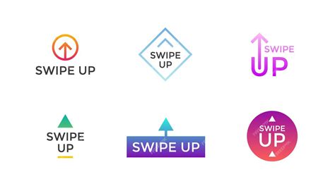 Premium Vector Swipe Up Button Icon Set Application And Social